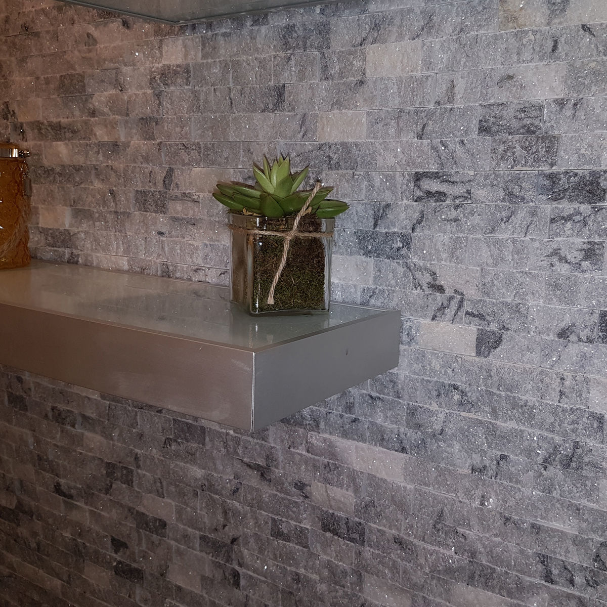 White & Grey Split Face Marble Tiles 320x150x10m | StoneSuperstore