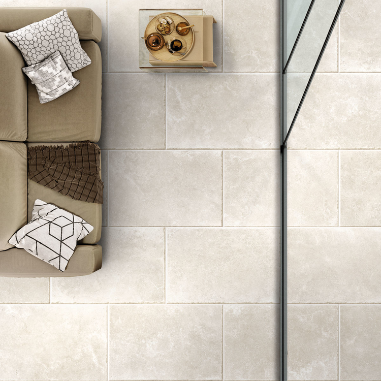 Kensington White Antique Limestone Effect Porcelain Tiles | StoneSuperstore