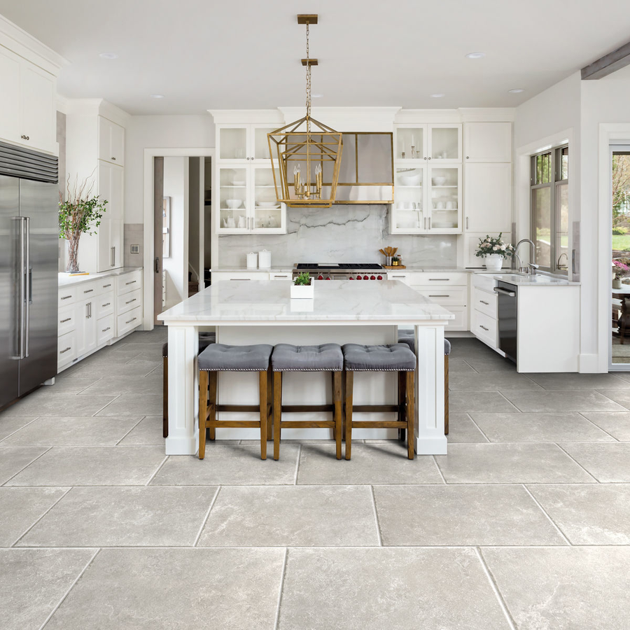 Kensington Natural Grey Limestone Effect Porcelain Tiles | StoneSuperstore