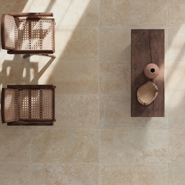Athena Travertine Porcelain Tiles 60x120cm | StoneSuperstore