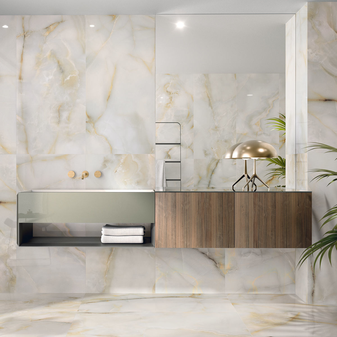 Onyx Natural Polished Marble Effect Porcelain Tiles | StoneSuperstore