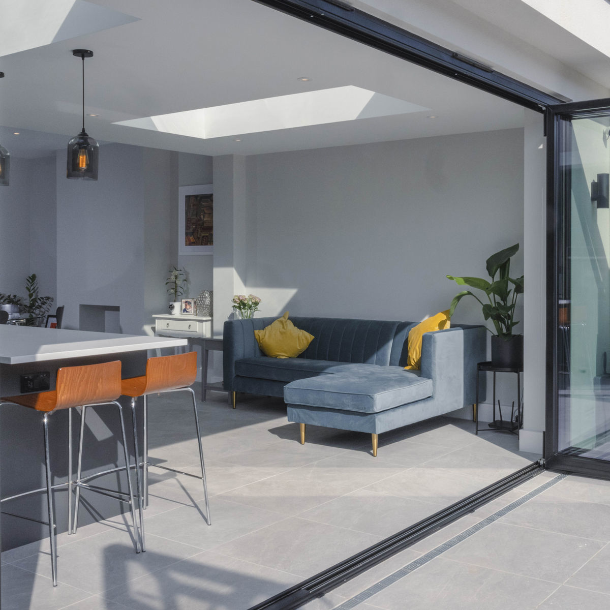 Rock Slate Grigio Stone Effect Porcelain Tiles | StoneSuperstore