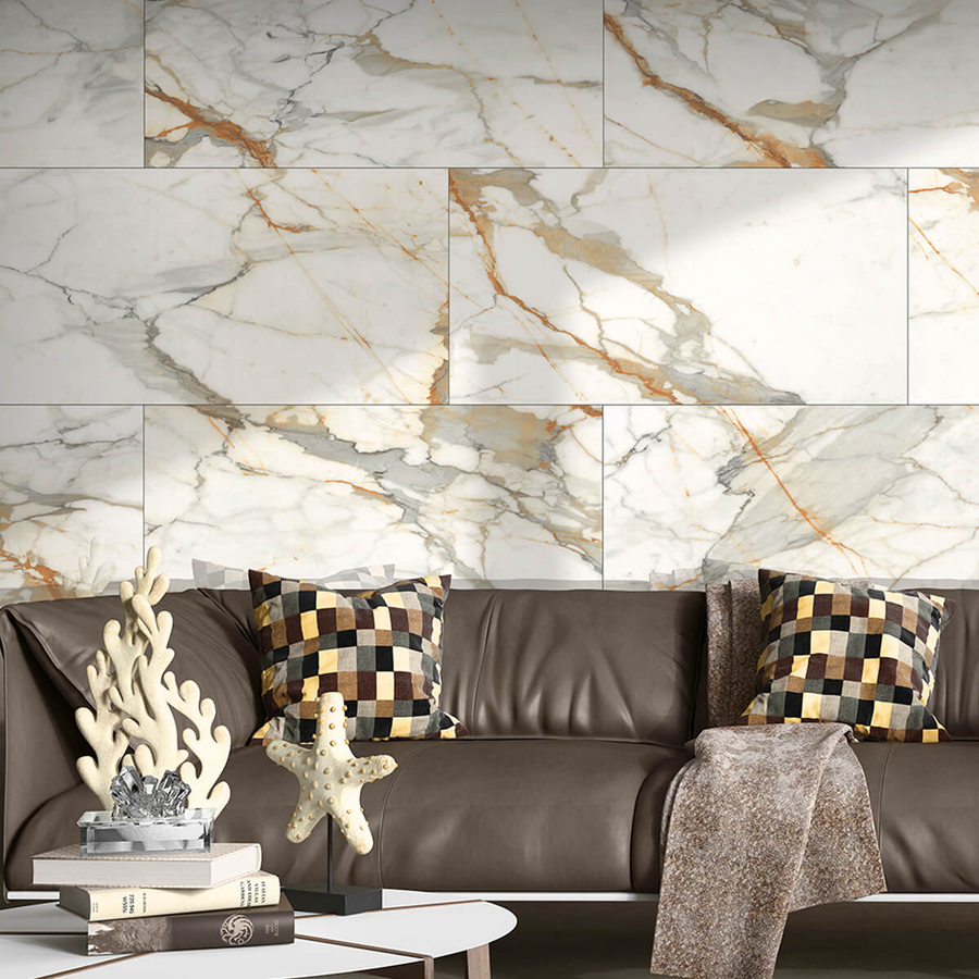 Buy White Marble Effect Porcelain Tiles | StoneSuperstore