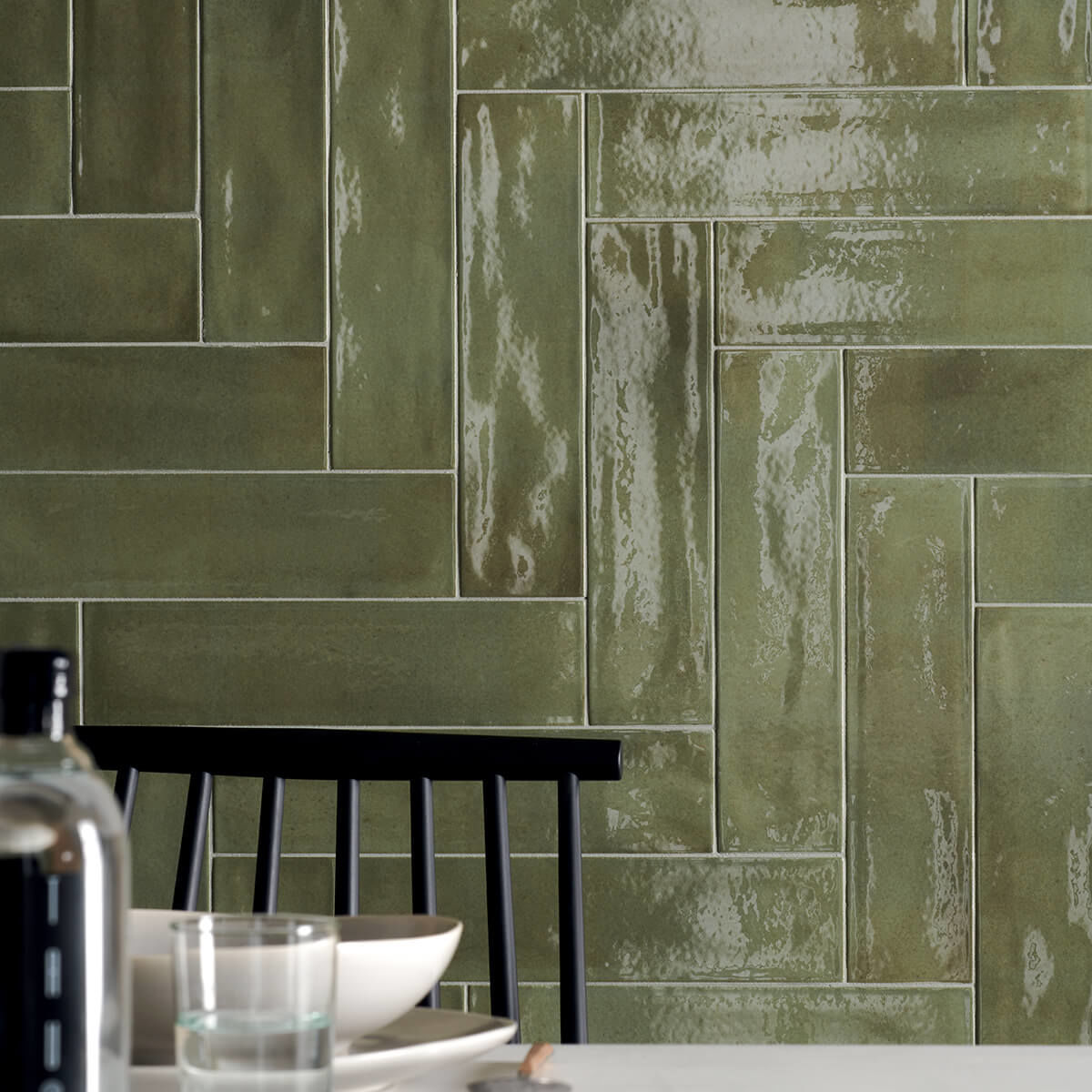 Shop Venetian Hunter Green Metro Tiles Online | StoneSuperstore