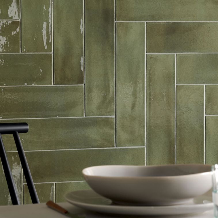 Shop Venetian Hunter Green Metro Tiles Online | StoneSuperstore