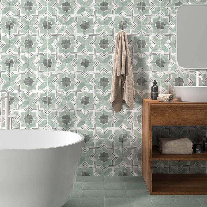 Shop Moroccan Sage Pattern Tiles Online | StoneSuperstore