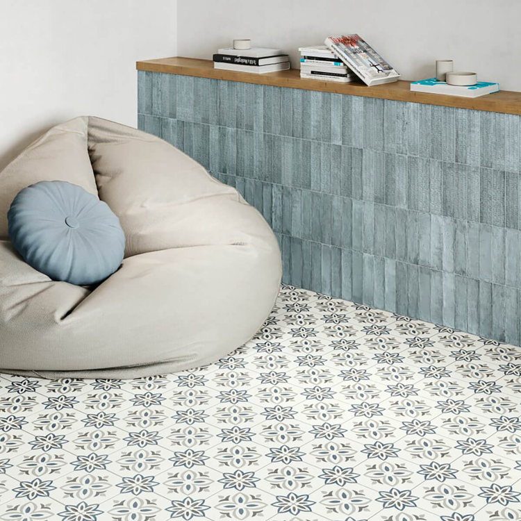 Shop Flower Azul Pattern Tiles Online | StoneSuperstore