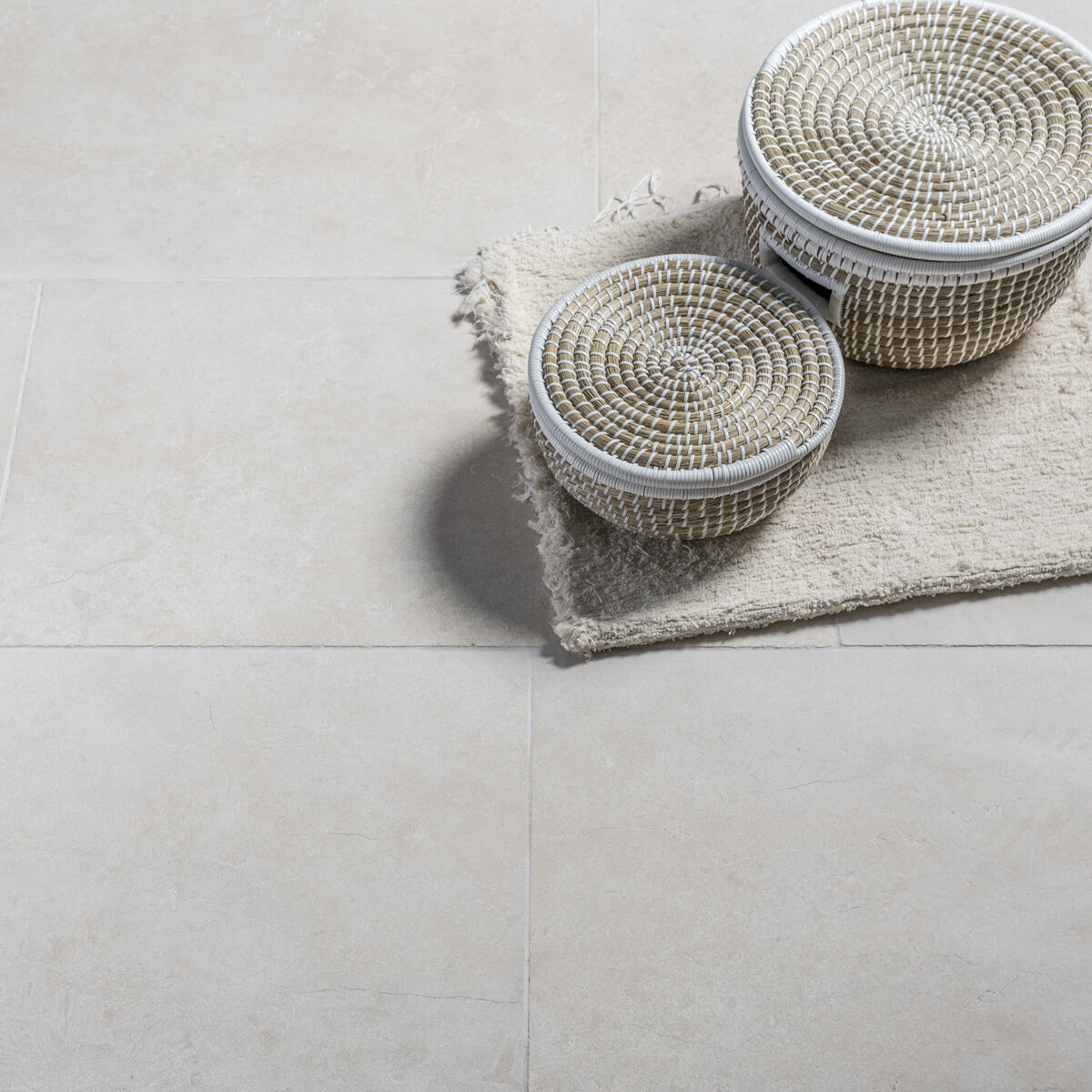 Light Beige Brushed Limestone Tiles | StoneSuperstore