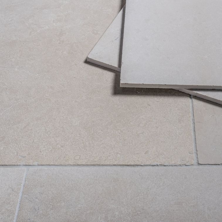 Light Beige Brushed Limestone Tiles | StoneSuperstore