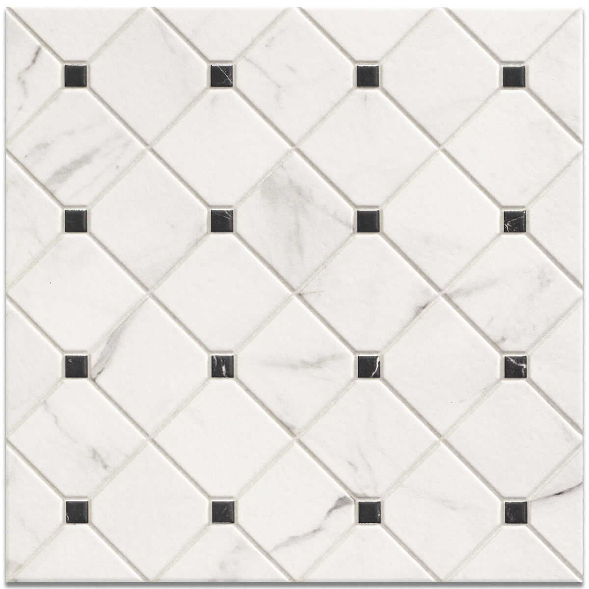 Shop Pantheon Carrara White Pattern Tiles Online | StoneSuperstore
