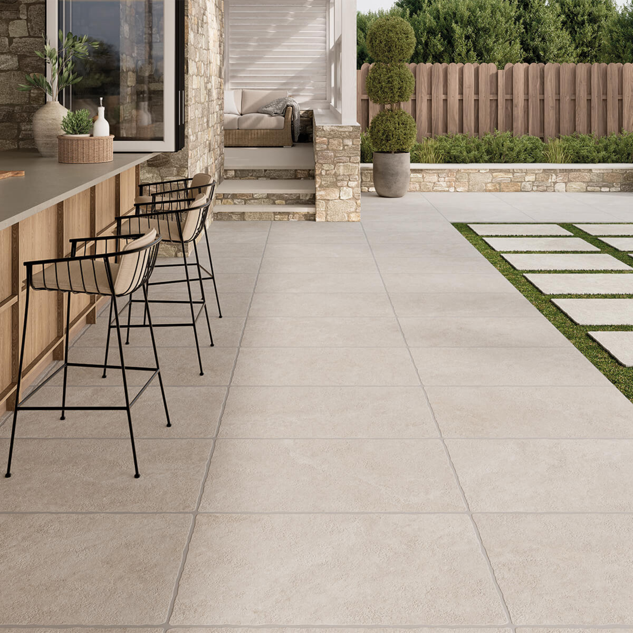 Kensington Beige Porcelain Paving | StoneSuperstore