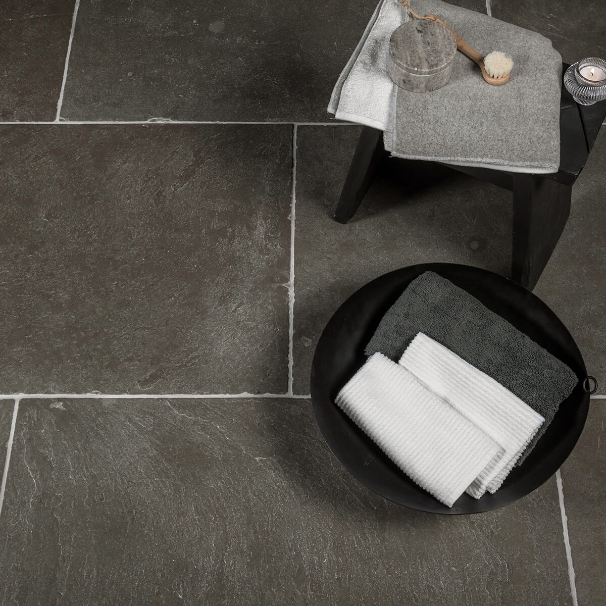 Sherborne Grey Tumbled Limestone Tiles | StoneSuperstore
