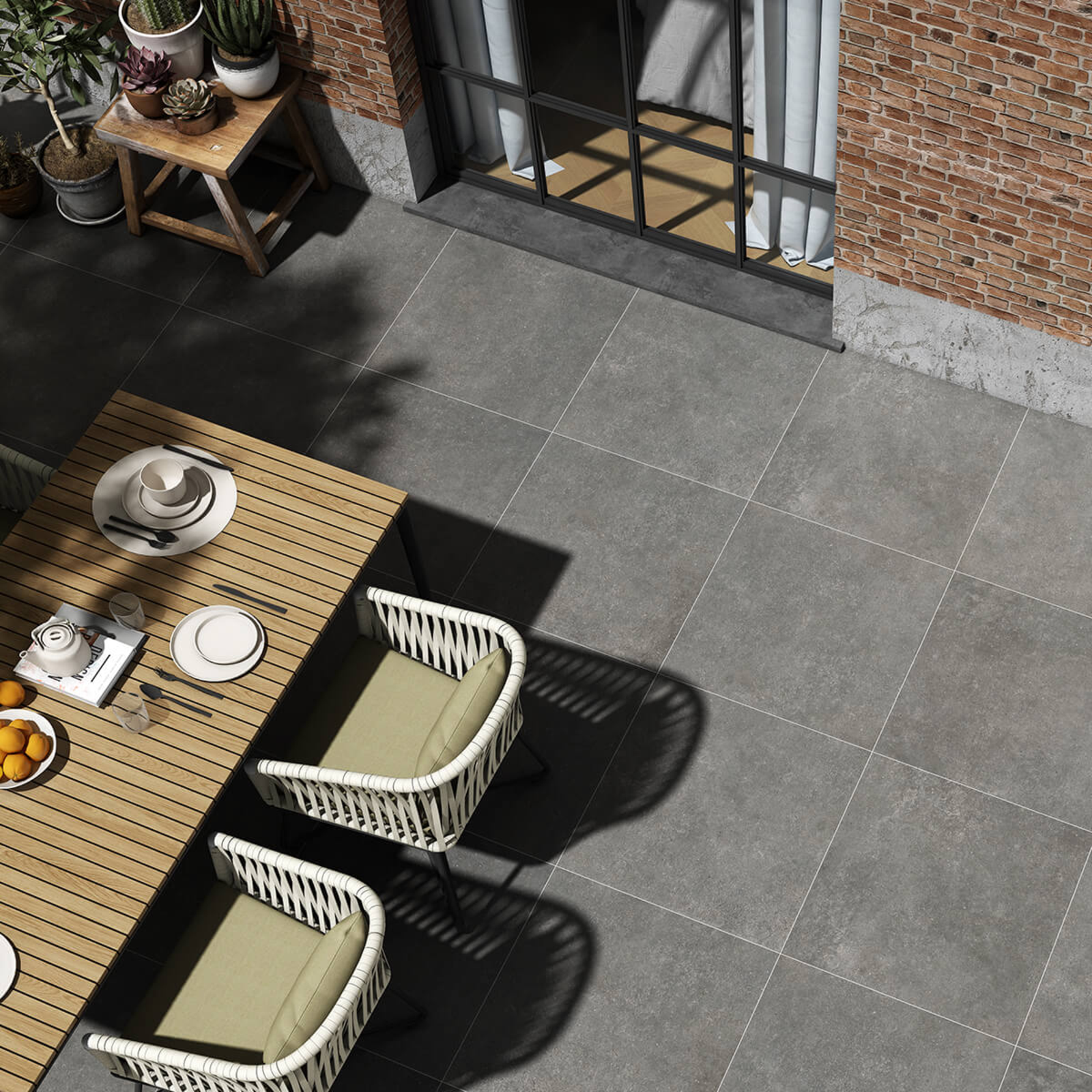 Noho Dove Grey Outdoor Porcelain Paving 60x60cm | StoneSuperstore