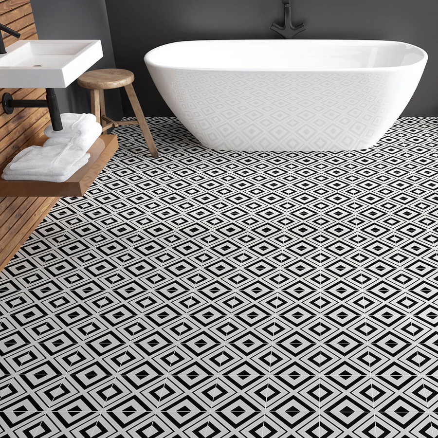 Shop Portland Pearl Grey Pattern Tiles Online | StoneSuperstore