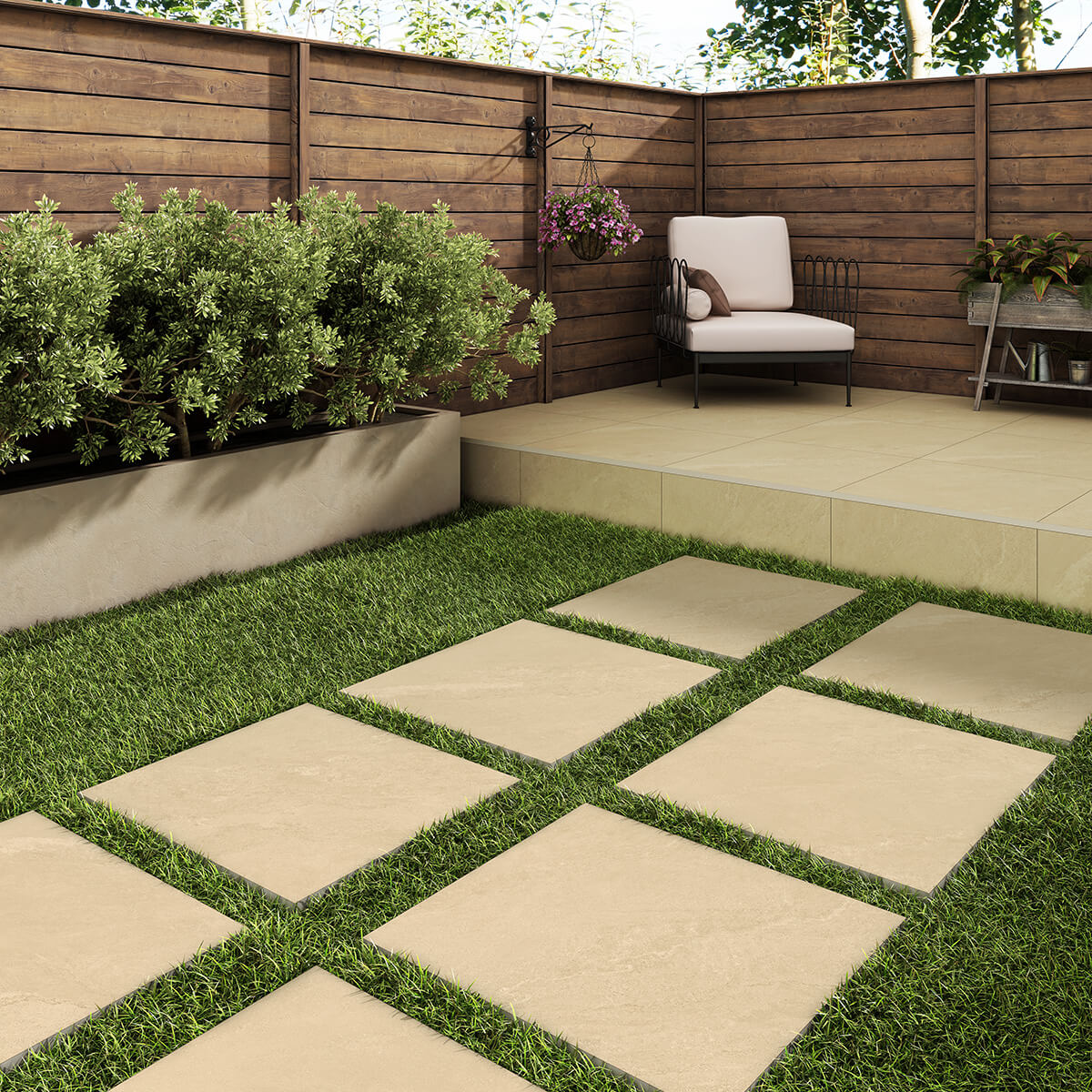 Portland Sand Porcelain Paving 60x60cm | StoneSuperstore