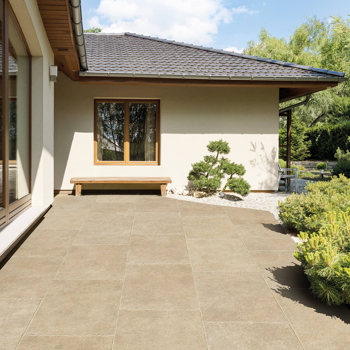Montpellier Natural Antiqued Porcelain Paving | StoneSuperstore