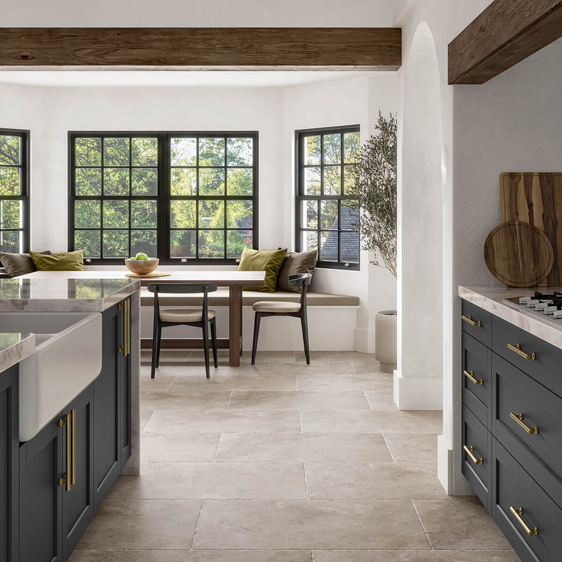 Hamlet Ash Antique Limestone Effect Porcelain Tiles | StoneSuperstore