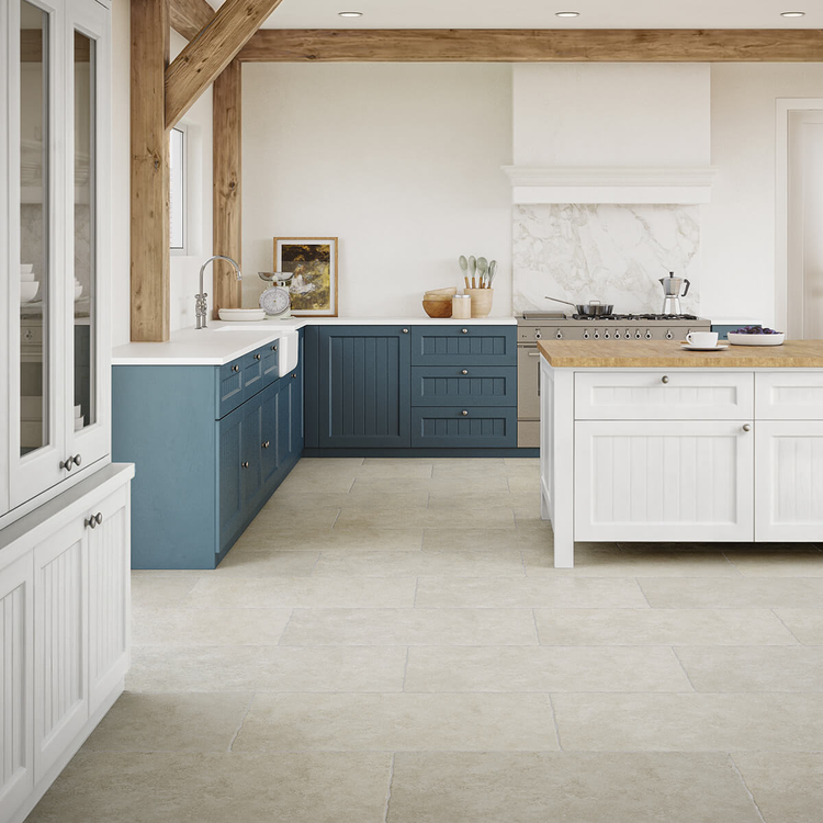 Kensington Natural Grey Limestone Effect Porcelain Tiles | StoneSuperstore