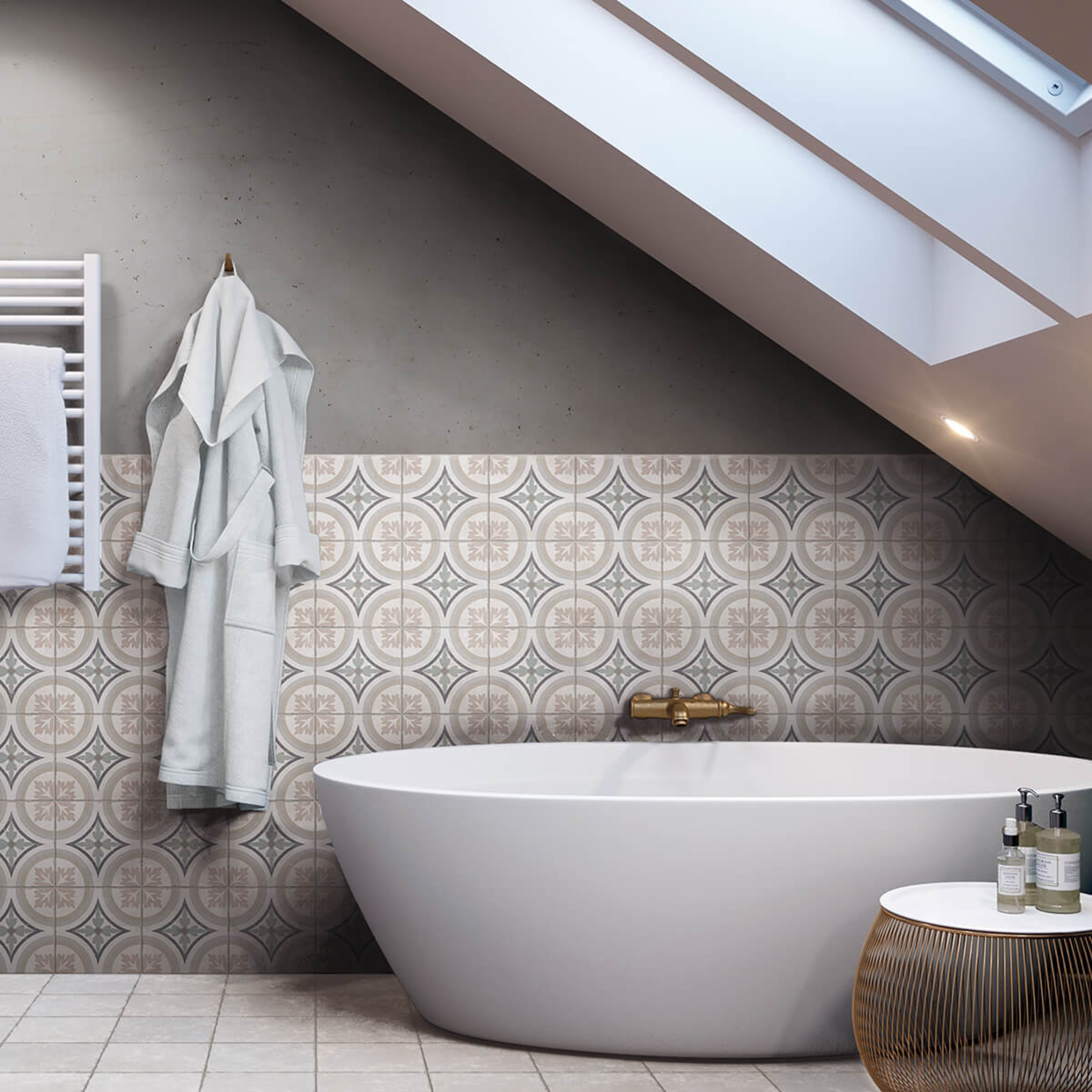 Shop Byblos White Pattern Tiles Online | StoneSuperstore