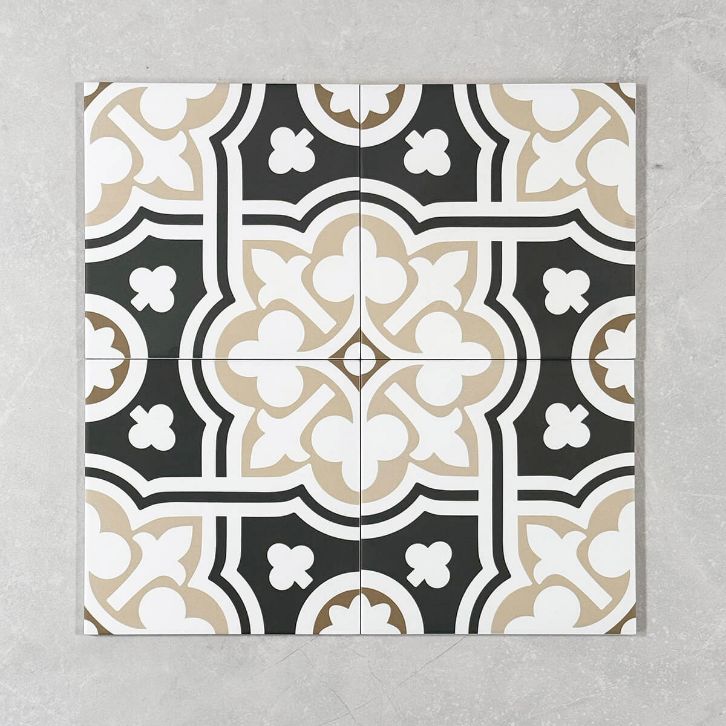 Shop Retro Black Pattern Tiles Online | StoneSuperstore
