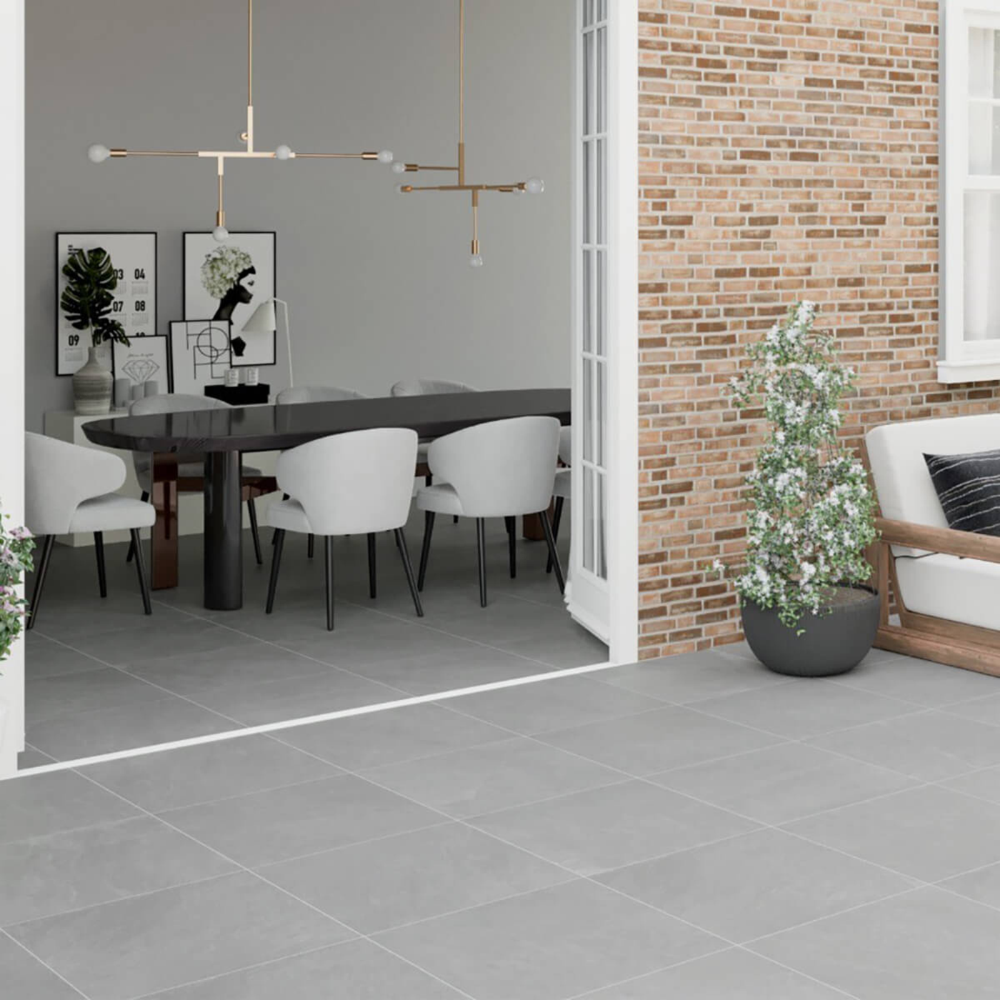 Rock Slate Grigio Stone Effect Porcelain Tiles | StoneSuperstore