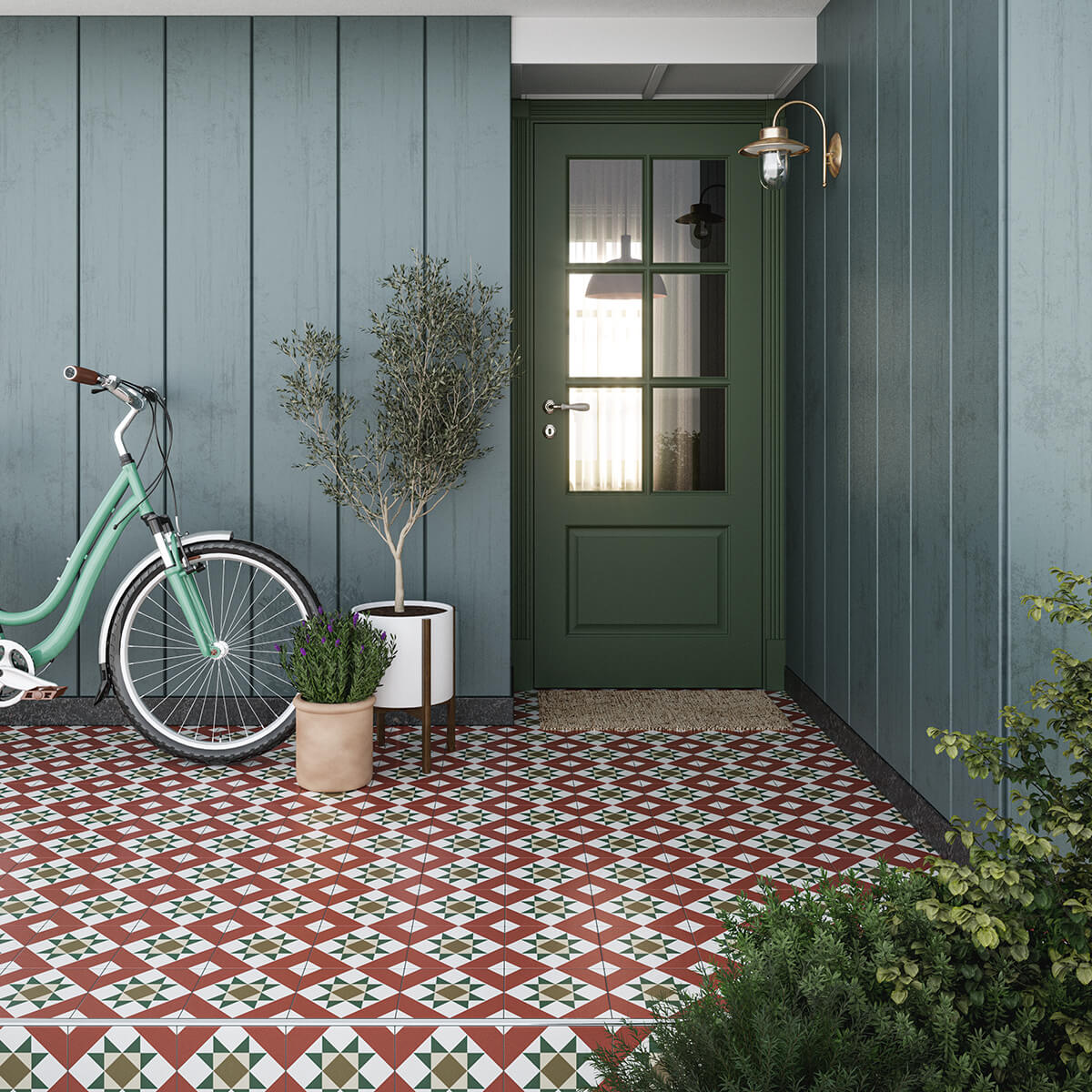 Shop Marlow Red Pattern Tiles Online | StoneSuperstore