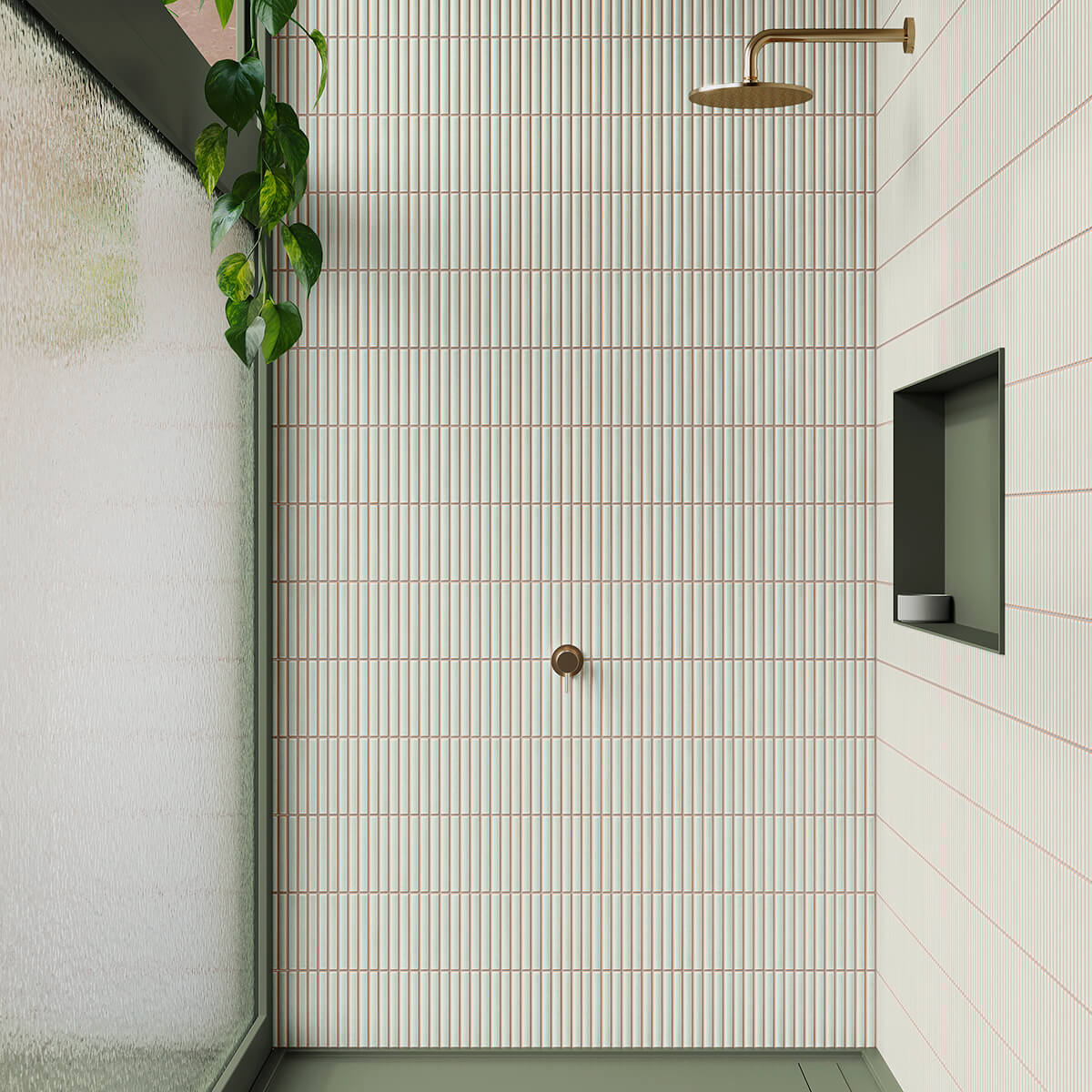 Kit Kat Fern Green Porcelain Tiles 60x30cm | StoneSuperstore