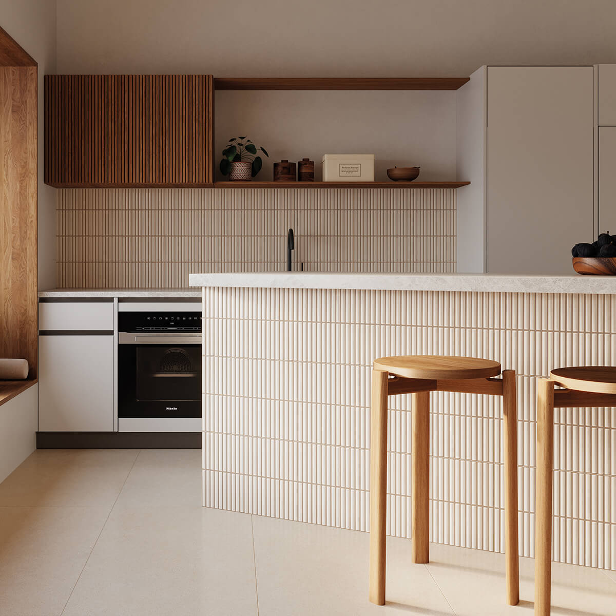 Kit Kat Crema Porcelain Tiles 60x30cm | StoneSuperstore