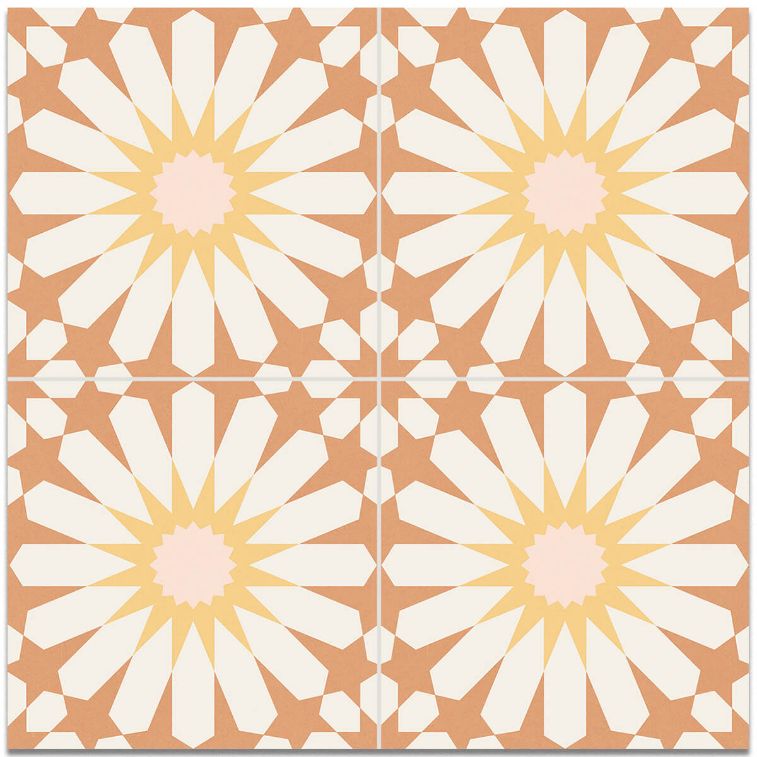 Shop Capri Terracotta Decorative Pattern Tiles Online | StoneSuperstore