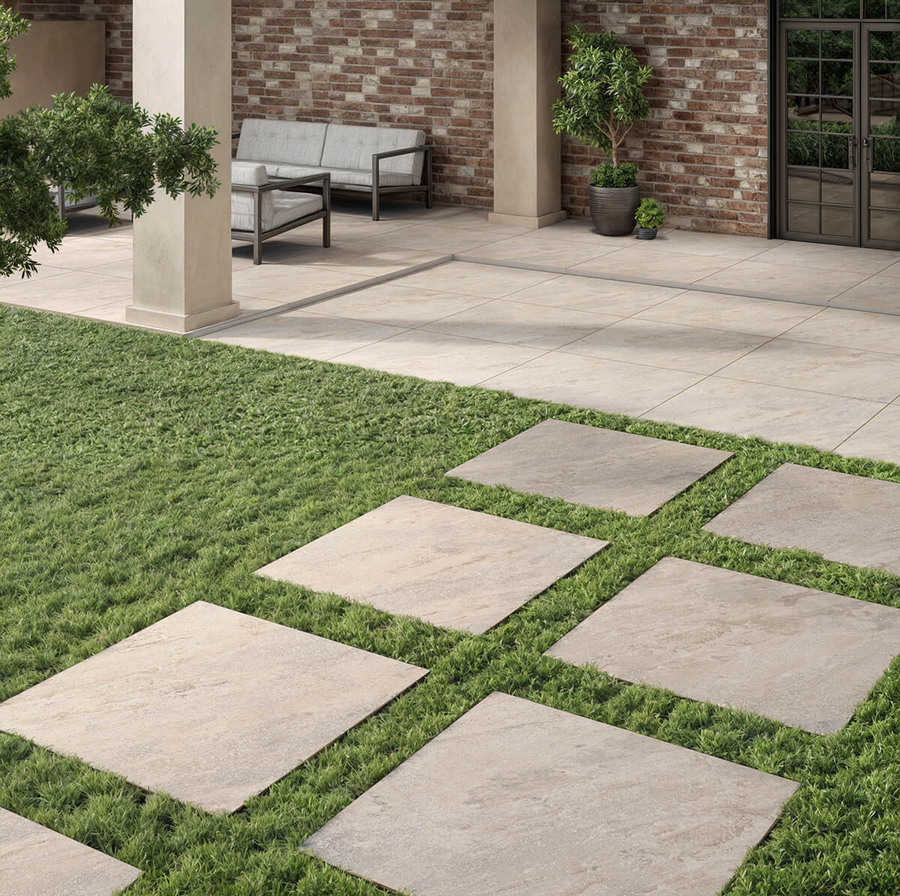 Portland Sand Porcelain Paving 60x60cm | StoneSuperstore