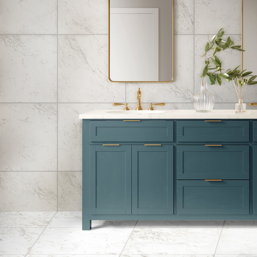 Paloma Matte Marble Effect Porcelain Tiles 90x90cm | StoneSuperstore