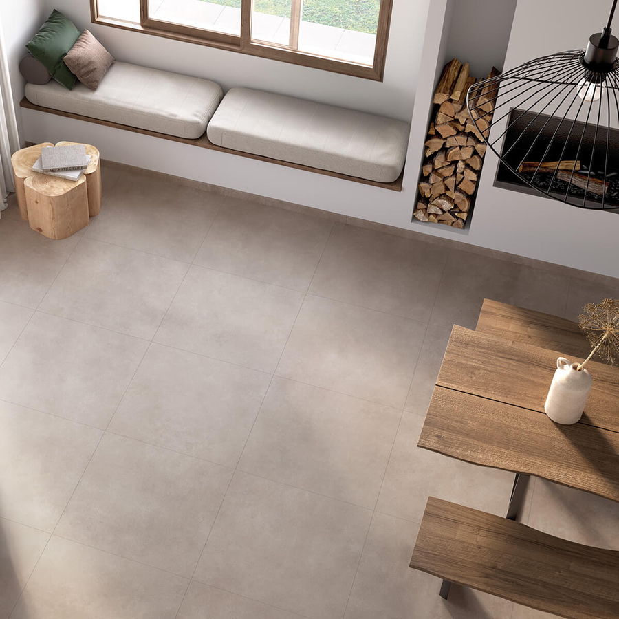 Mykonos Taupe Stone Effect Porcelain Tiles - 80x80cm | StoneSuperstore