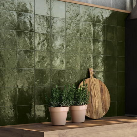Shop Artisan Green Glossy Ceramic Tiles Online | StoneSuperstore
