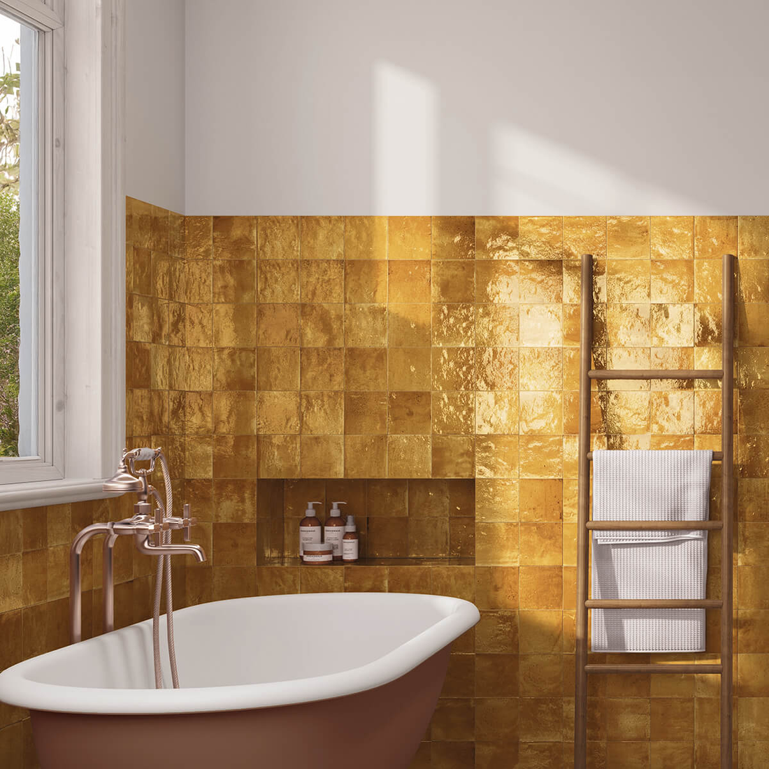 Shop Carmella Ochre Zellige-Effect Ceramic Tiles. | StoneSuperstore