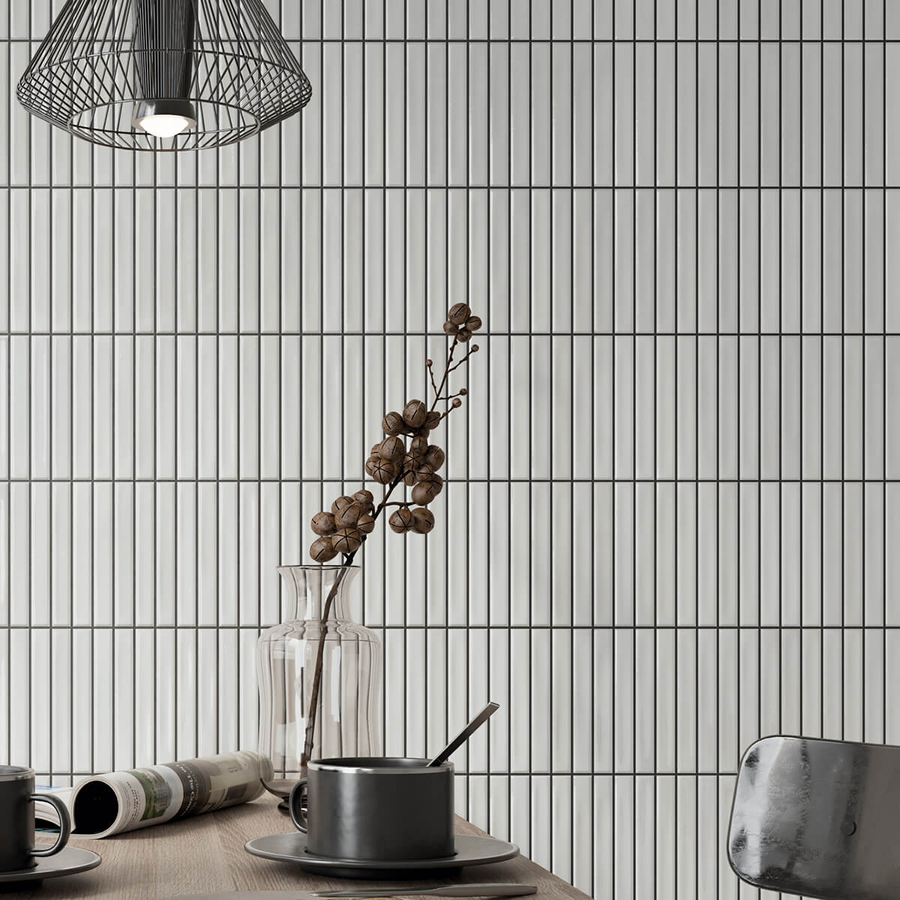 Shop Aura White Gloss Kit Kat Ceramic Tiles Online | StoneSuperstore