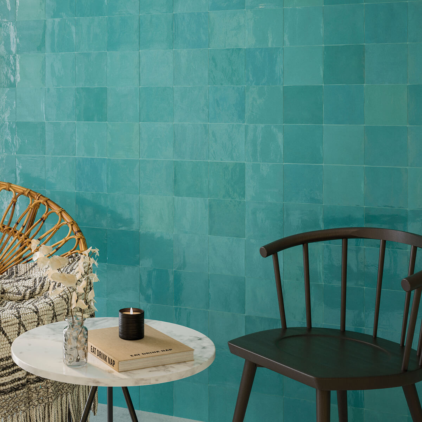 Shop Atlas Turquoise Zellige-Effect Ceramic Tiles. | StoneSuperstore