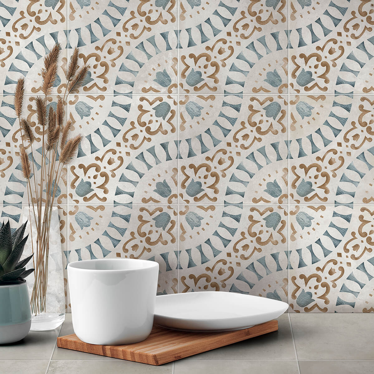 Shop Zafra Rose Pattern Tiles Online | StoneSuperstore