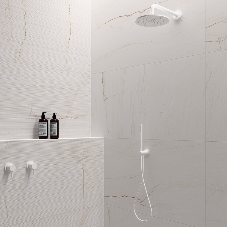 Paloma Matte Marble Effect Porcelain Tiles 90x90cm | StoneSuperstore