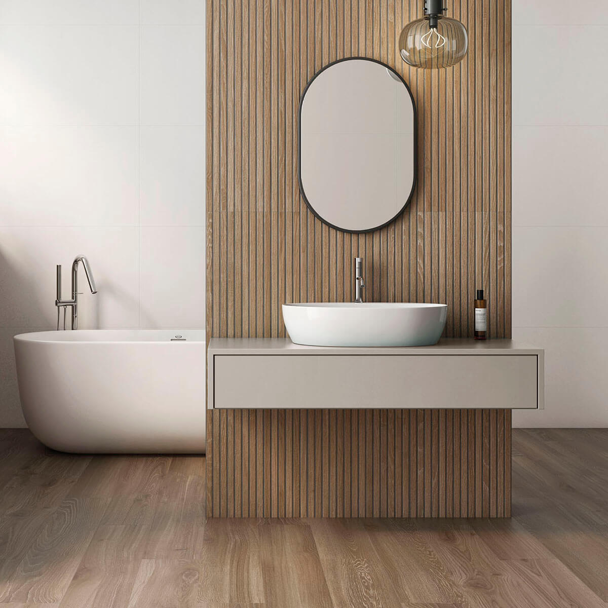 Nordic Honey Oak Slatted Wood Effect Porcelain Planks | StoneSuperstore