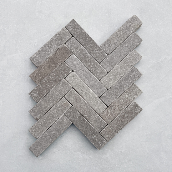 Dijon Tumbled Herringbone Limestone Cobbles - 20 x 5cm | StoneSuperstore