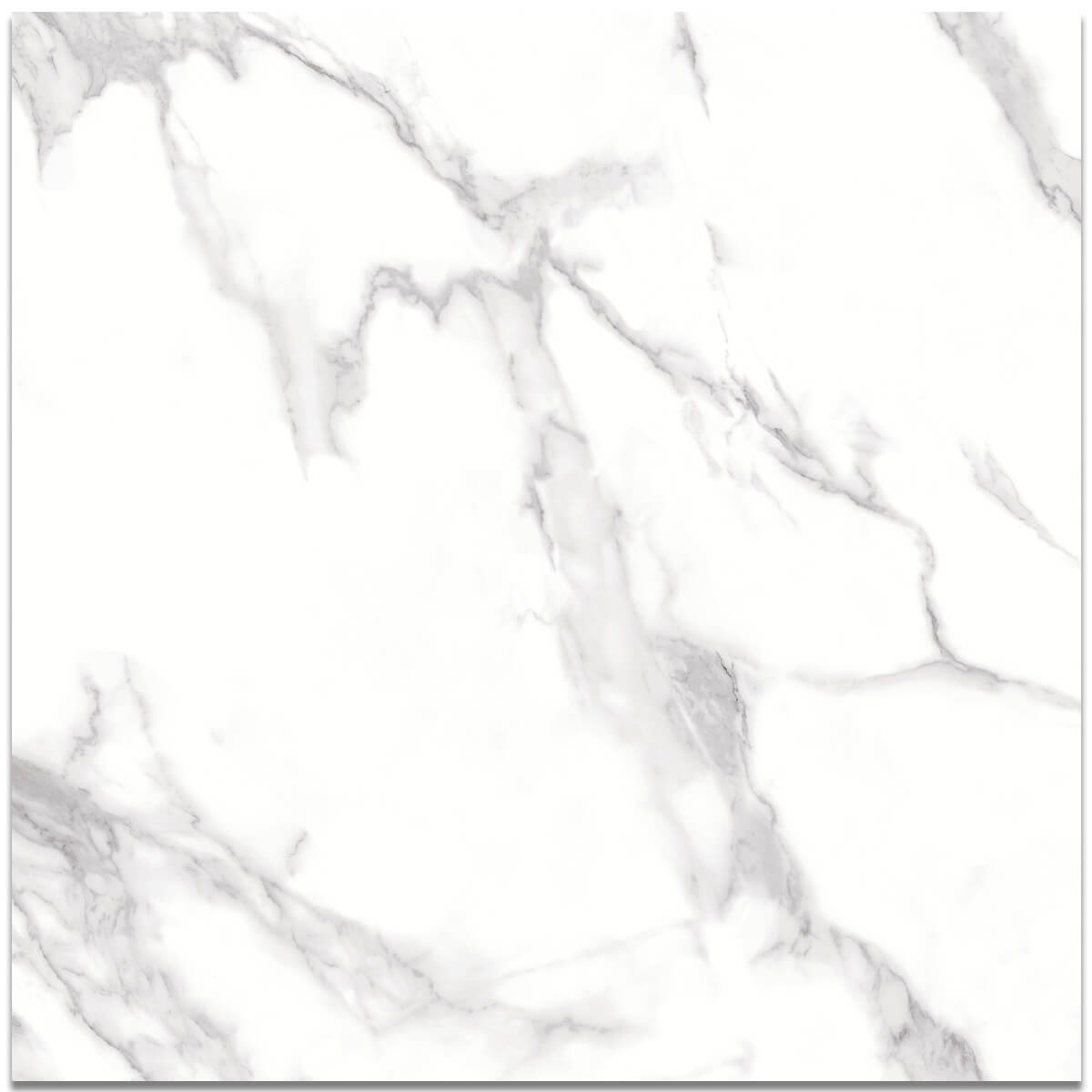 Bianca White Carrara Polished Marble Effect Porcelain Tiles ...