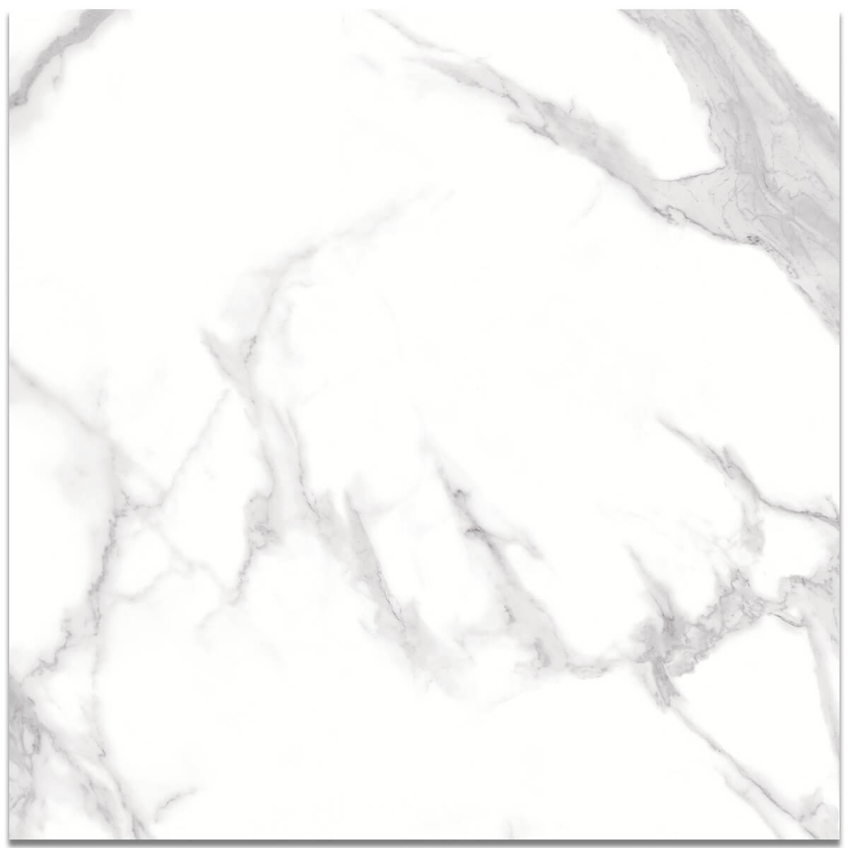 Bianca White Carrara Polished Marble Effect Porcelain Tiles ...