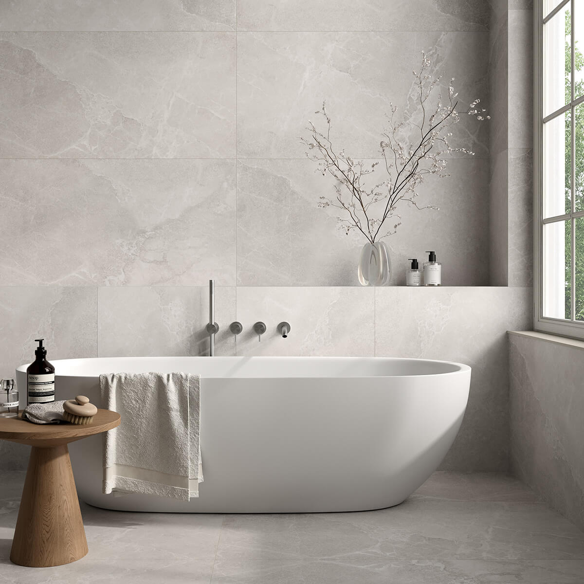 Volterra Natural Stone Effect Porcelain Tiles - 60x120cm | StoneSuperstore