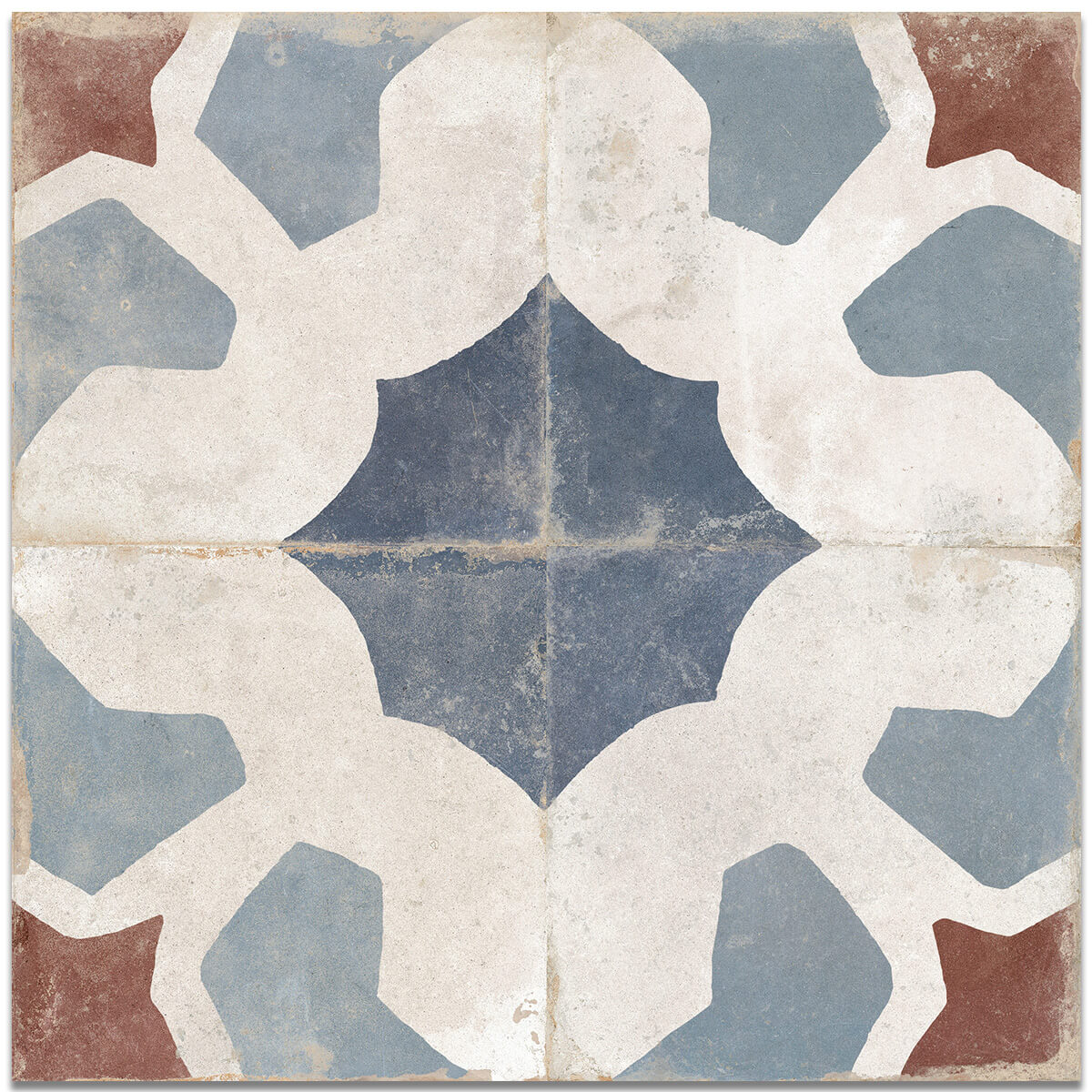 Shop Delphine Blue Antique Patterned Porcelain Tiles Online ...