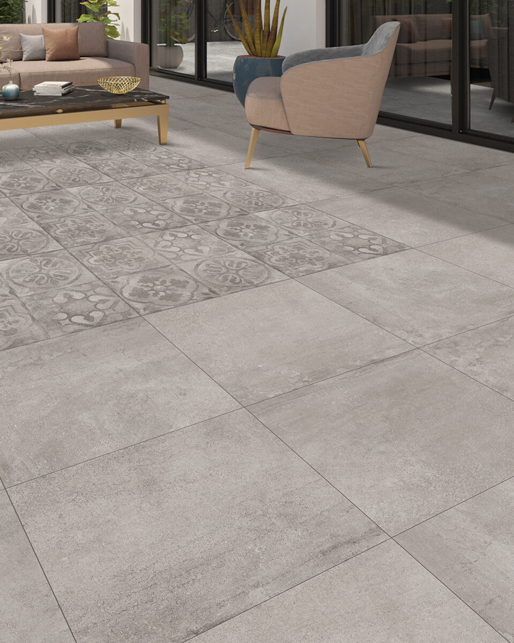 Portobello Grey Outdoor Porcelain Paving 60x60cm | Stone Store