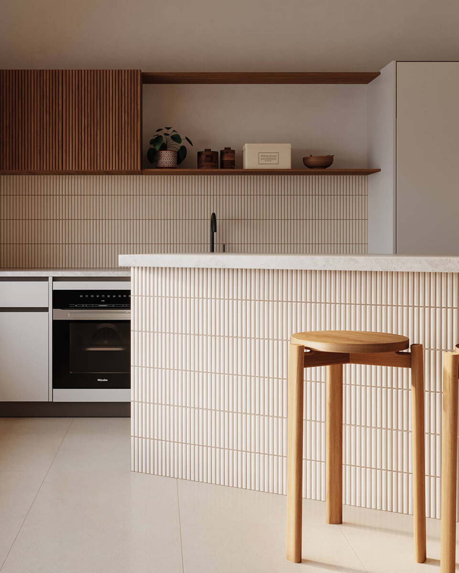Kit Kat Crema Porcelain Tiles 60x30cm | Stone Store
