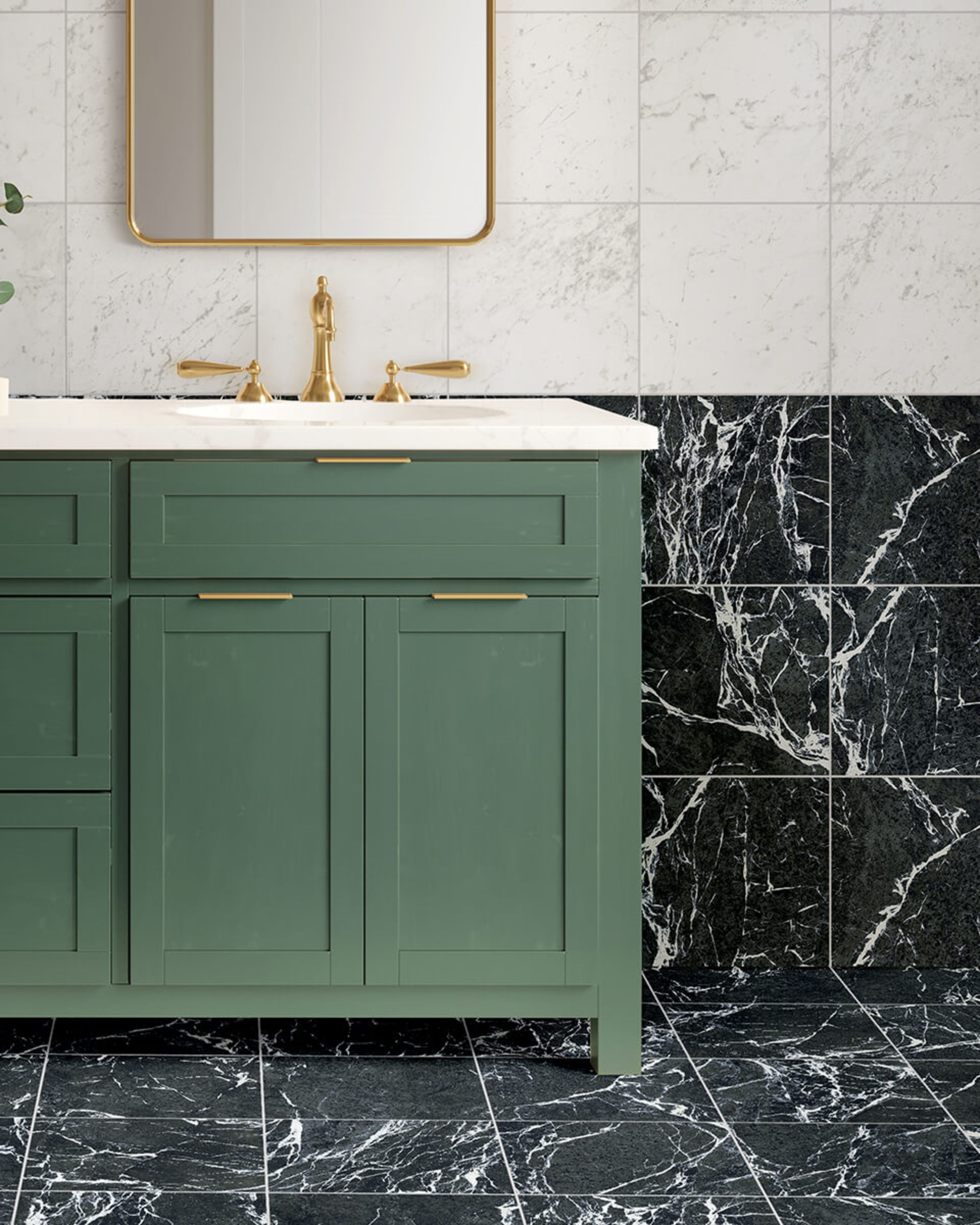 Firenza Verde Alpi Matte Marble Effect Porcelain Tiles | Stone Store