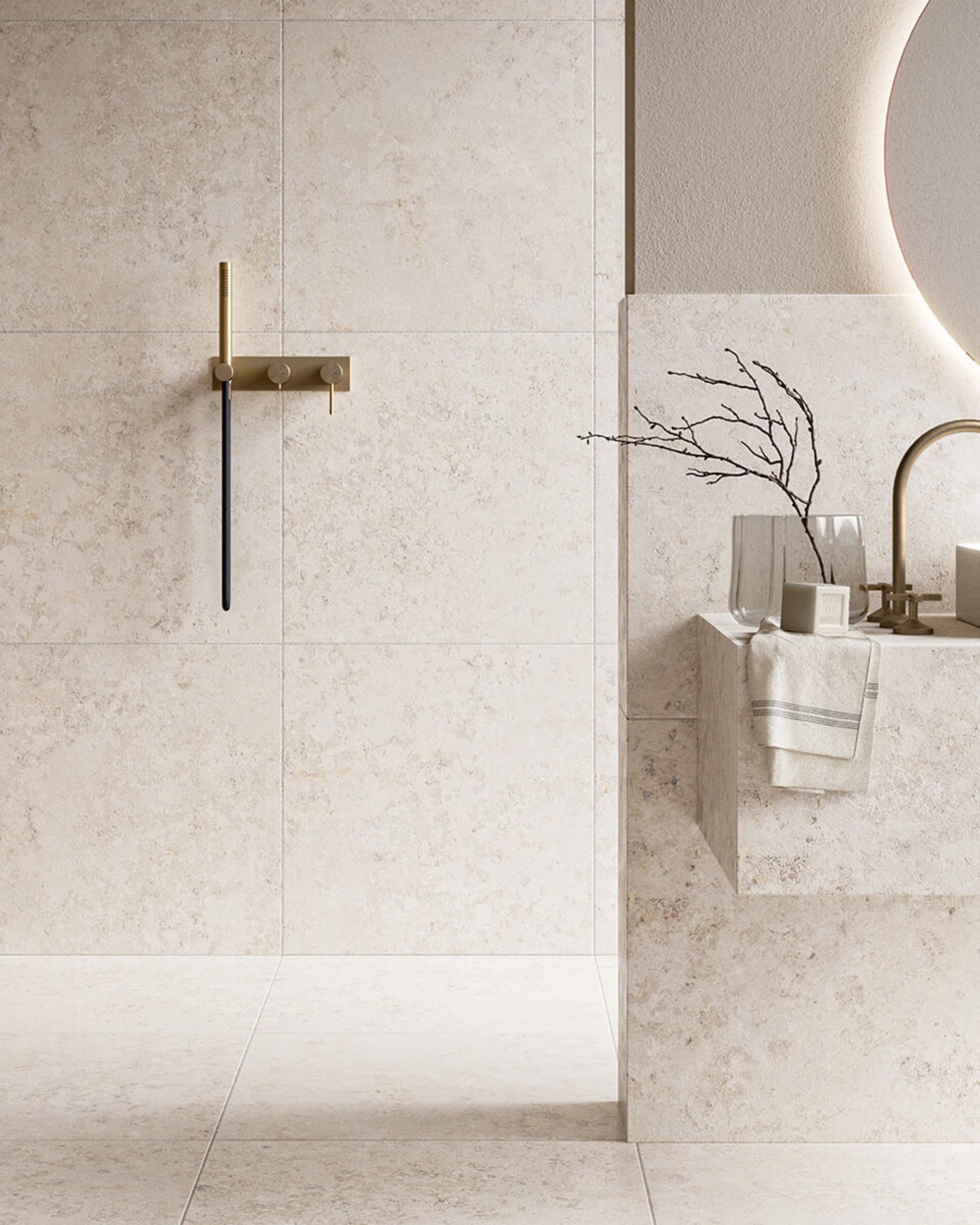 Jurassic White Stone Effect Porcelain Tiles | Stone Store