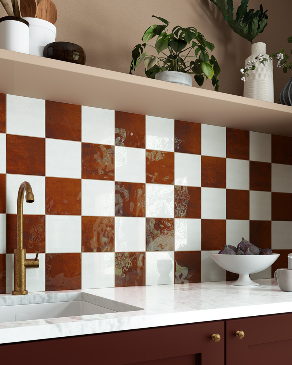 Shop Carmella Burnt Red Zellige-Effect Ceramic Tiles. | Stone Store